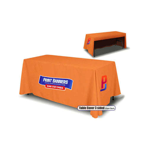 6ft Table Throw Banner New York, Table Top Banners NYC, 6ft Table Throw 4-sided with Custom ...