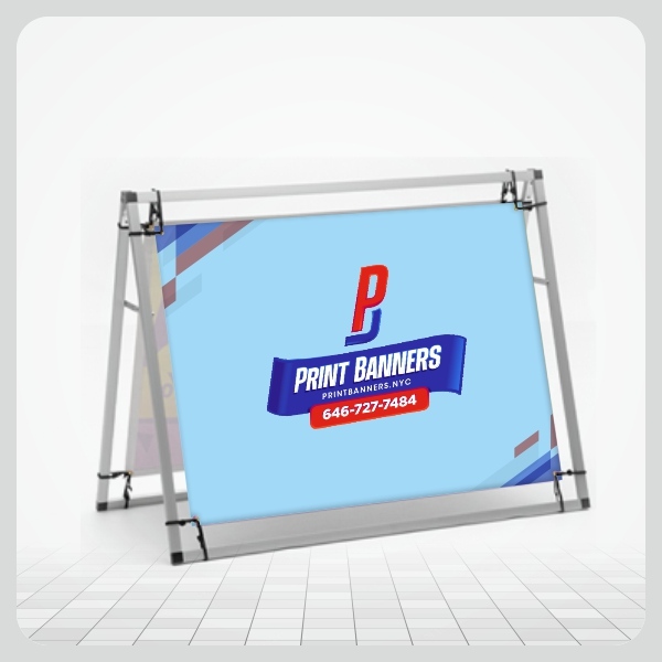 A Frame Banner Display, Pop Up A Frame Banner Stand NYC - Print Banners NYC
