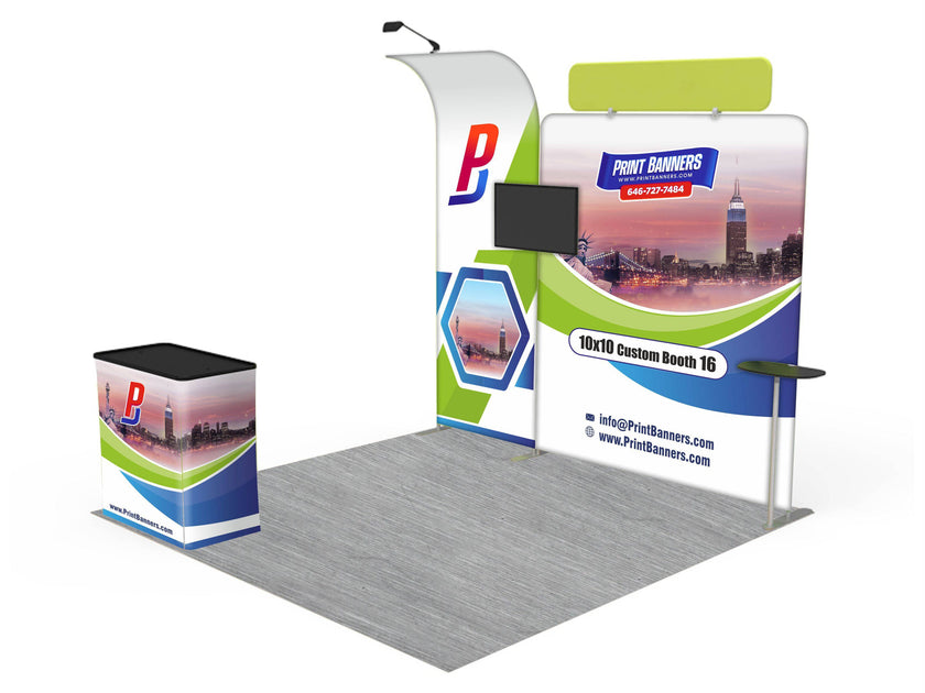 10x10ft Custom Booth 16, 10x10 Trade Show Booth 16, Trade Show Booth ...