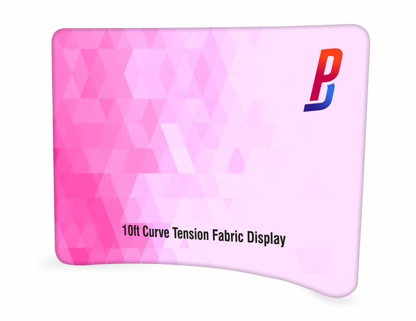 6ft Curve Tension Fabric Display, Trade Show Displays, Custom Curved ...