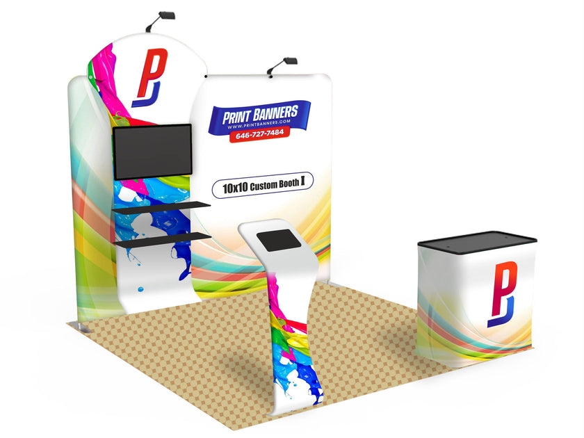 10x10ft Custom Booth I, 10x10ft Custom Trade Show Booth I, Trade Show ...
