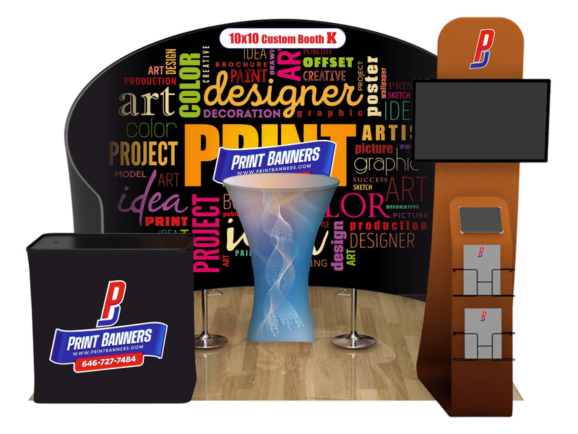 10x10ft Custom Booth K, NYC Pop Up Booths, Custom Trade Show Booth ...