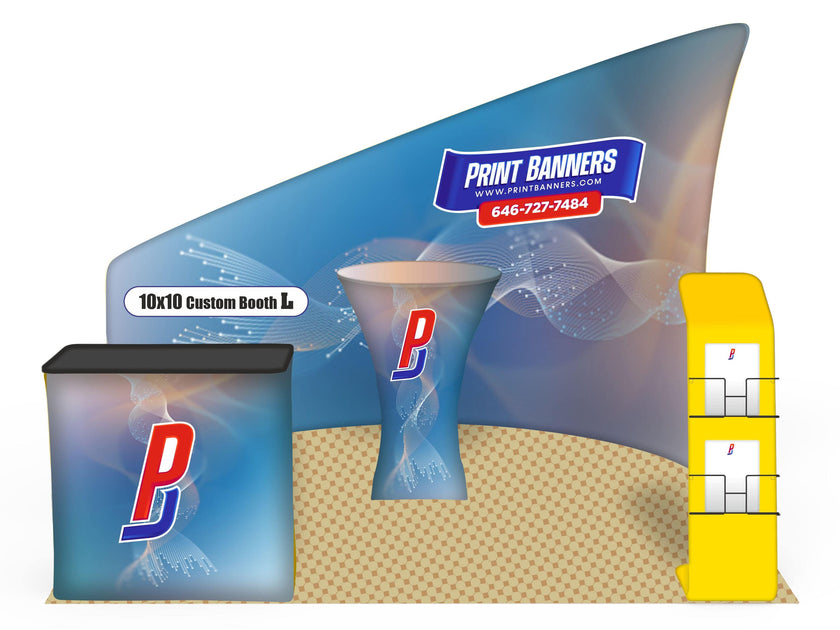 10x10ft Custom Booth L | Print Banners NYC