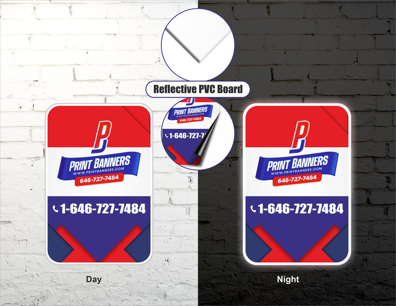 Reflective PVC Board, Custom Printed Reflective Board Signs in New York ...