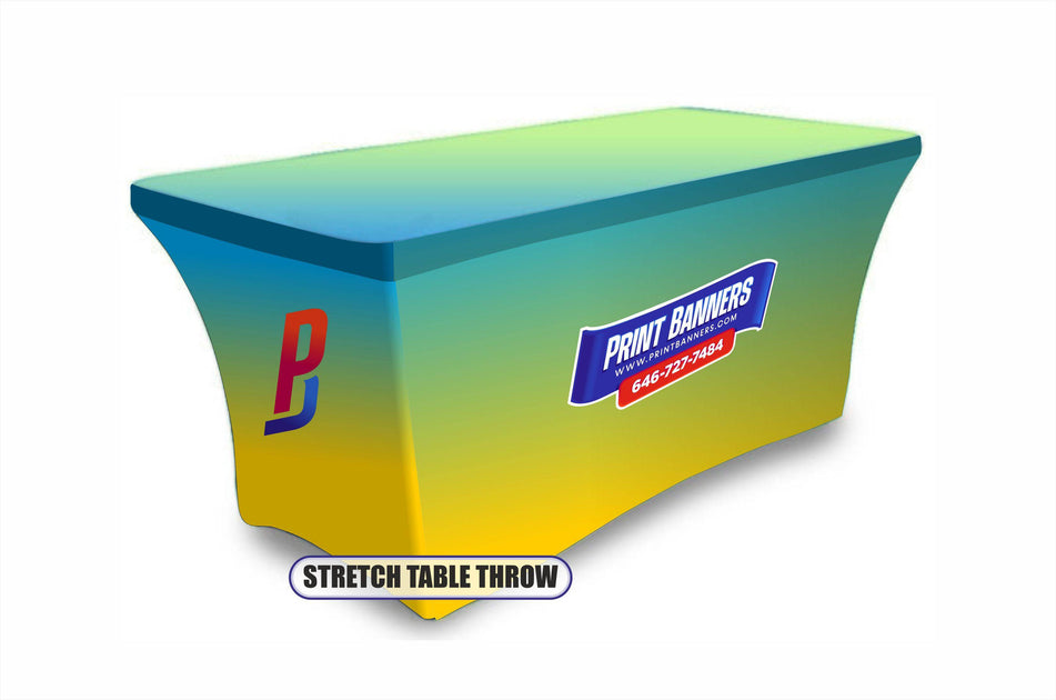 6ft Stretch Table Cover, Trade Show Table Throws, Custom Fitted ...