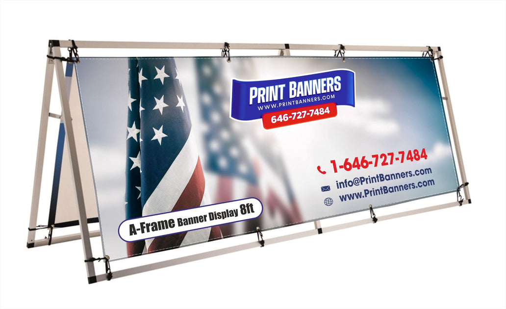 8 ft A-Frame Banner Display, Outdoor Horizontal 8 ft A-Frame, Banner ...